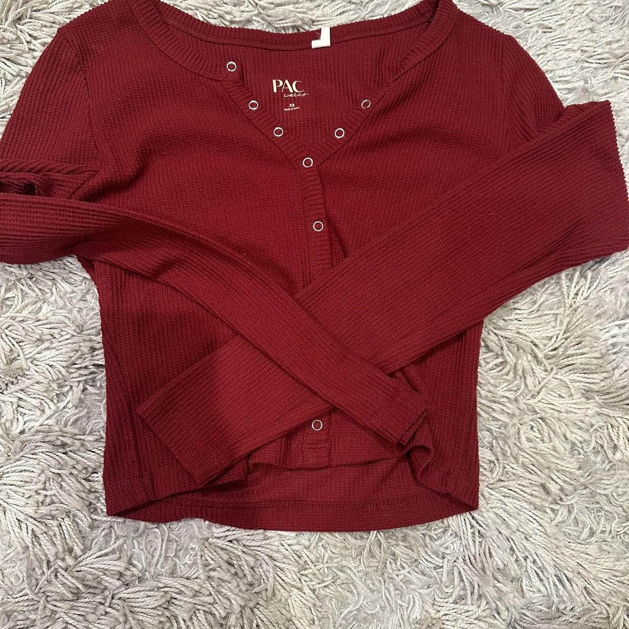 pacsun red long sleeve - Depop