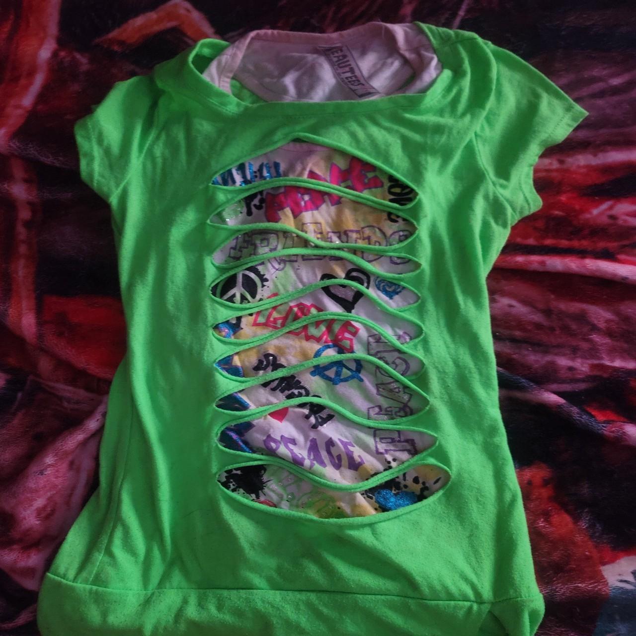 Adorable size small colorful 2000s scene shirt! Only... | Depop