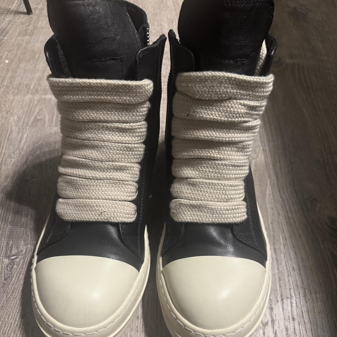 rick owen jumbo laces high top NO BOX only worn... | Depop
