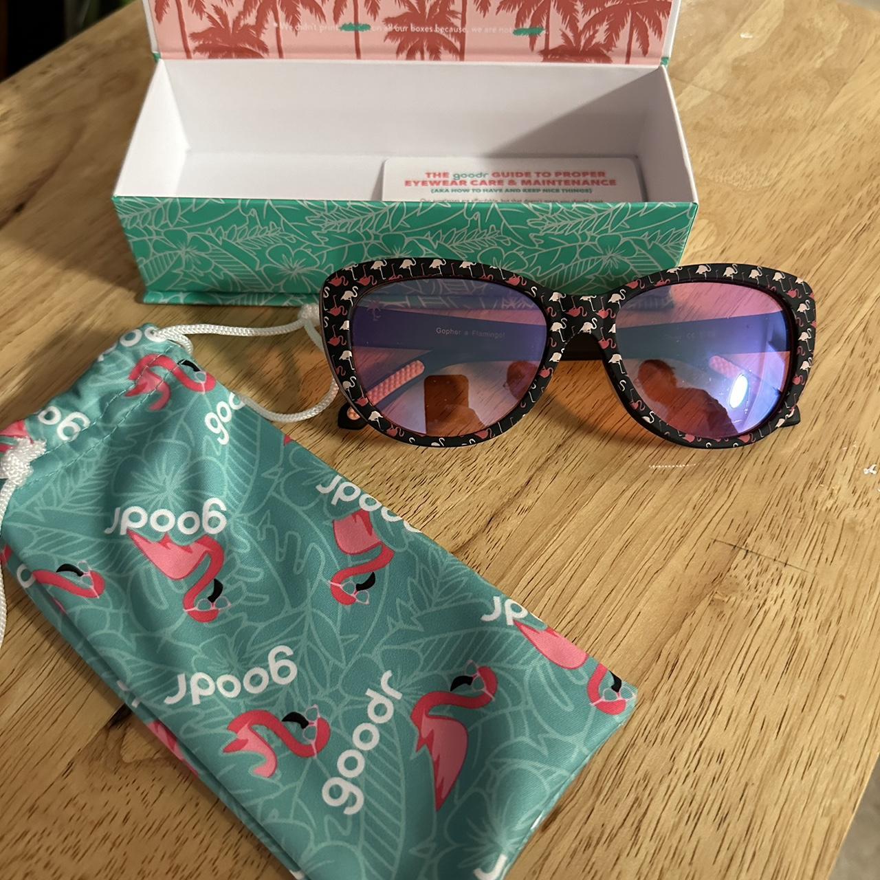 Goodr Sunglasses. Pink Flamingo. New in box, never worn - Depop