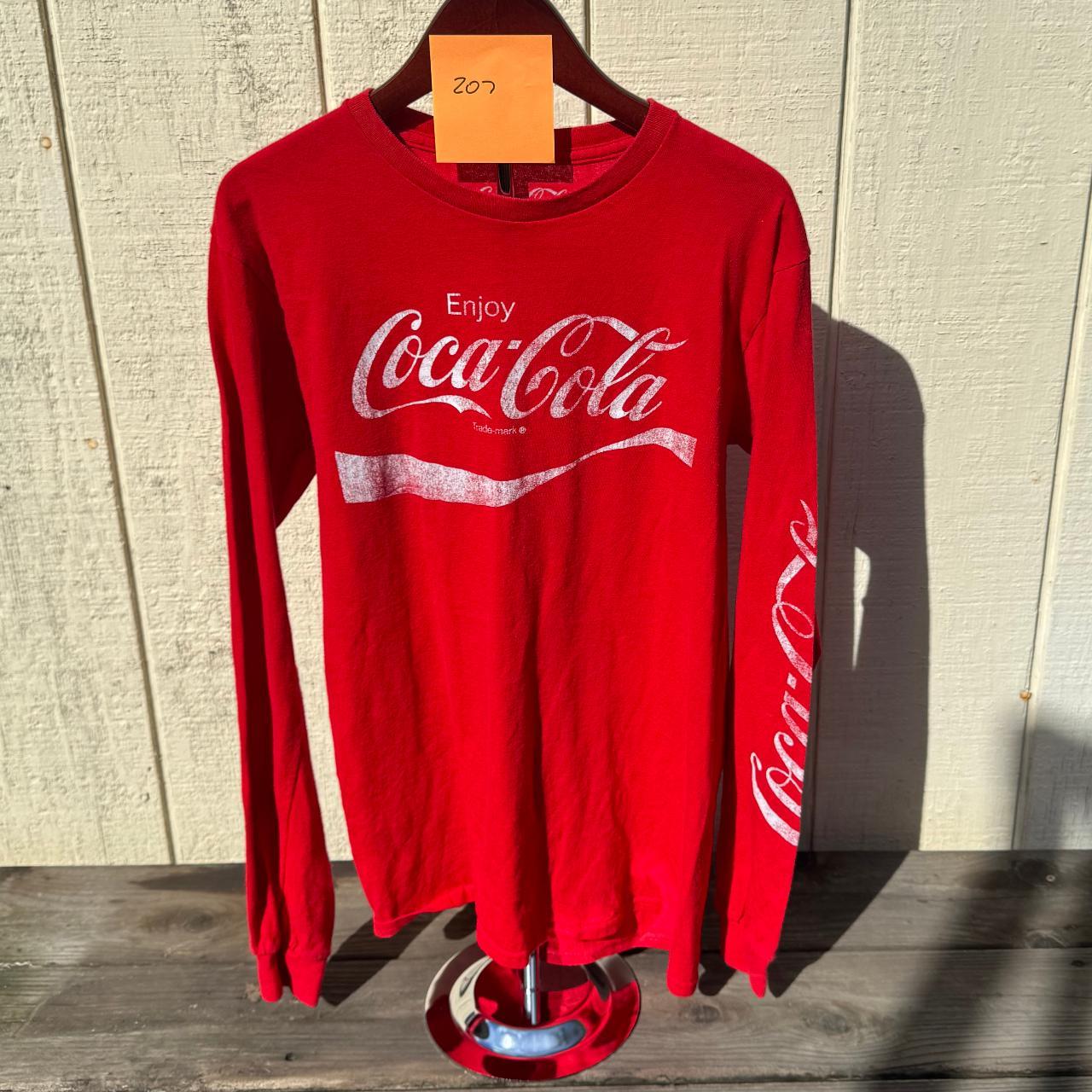 Long sleeved Coca-Cola #shirt Text on left sleeve... - Depop