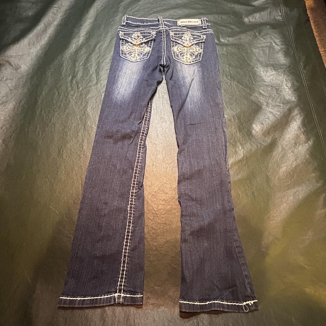 Y2K Miss chic usa jeans #Y2K #embroidered #Cross - Depop