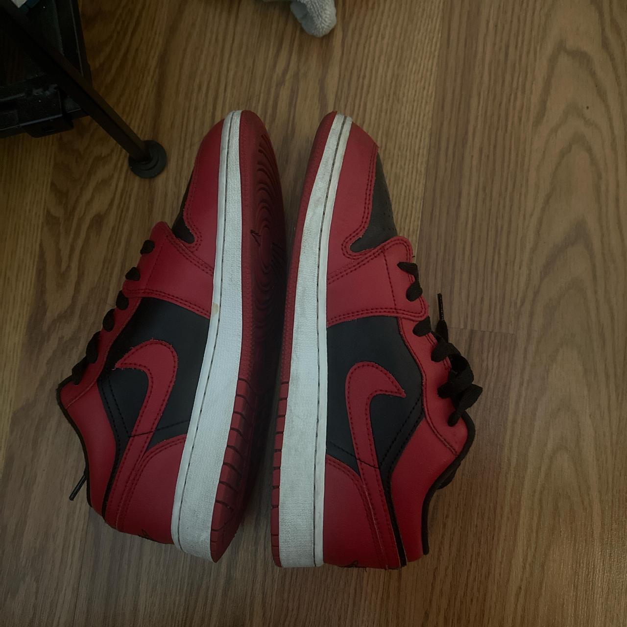 jordan one low size 7 red reverse bred - Depop