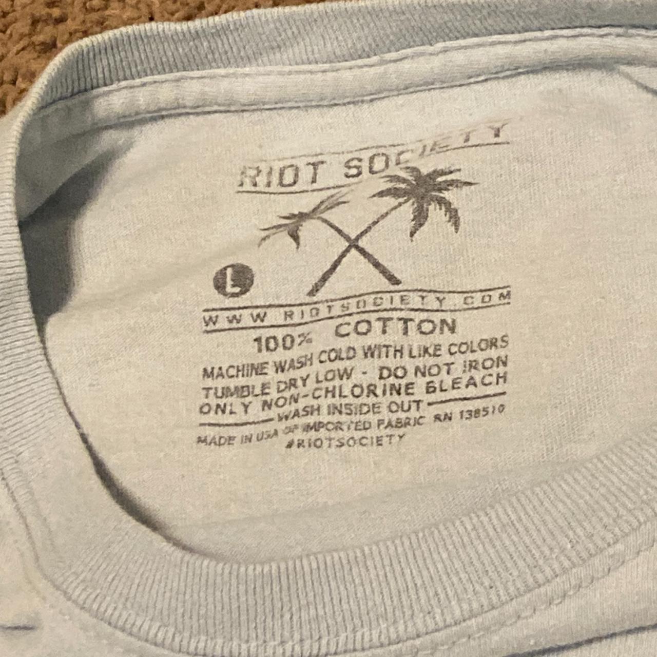 Riot society T-Shirt Y2K StreetWear - Depop