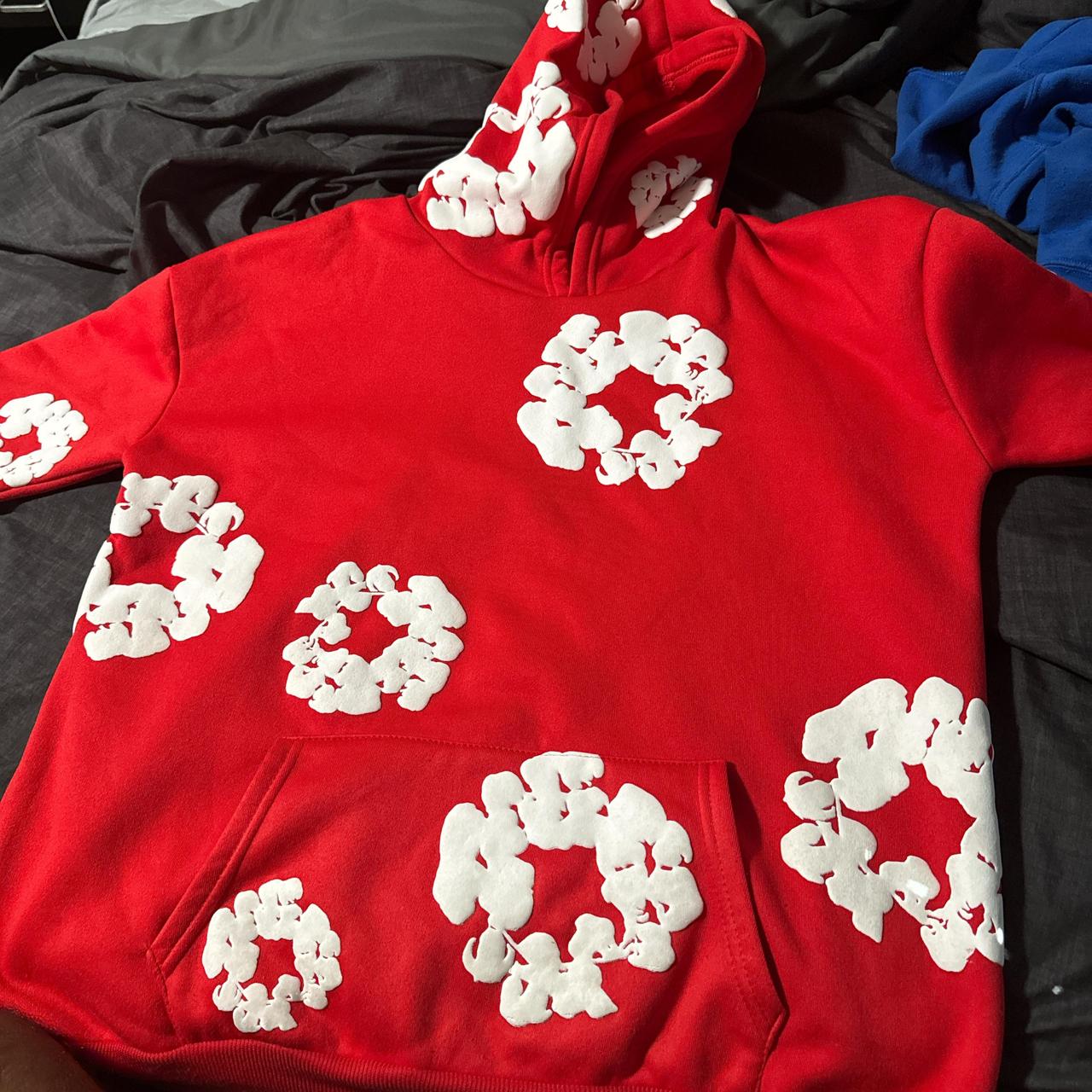 demon tear hoodie worn once small - Depop