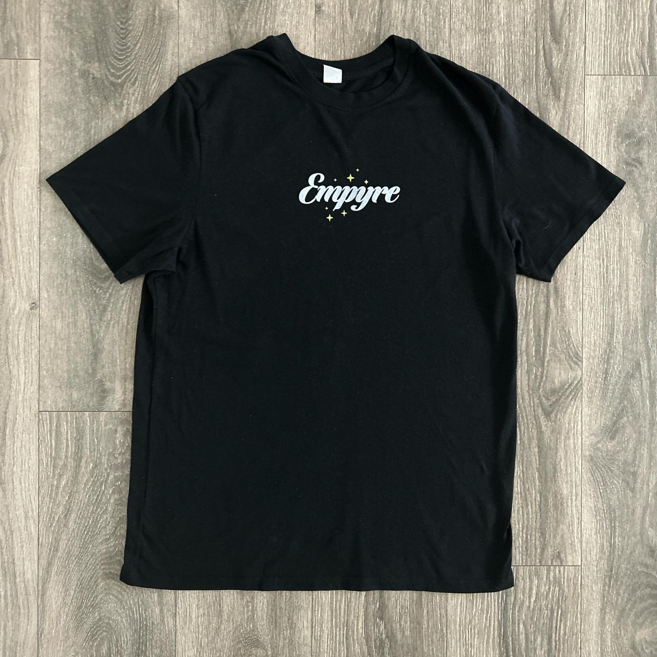 Empyre black logo y2k tee shirt size large Only... - Depop