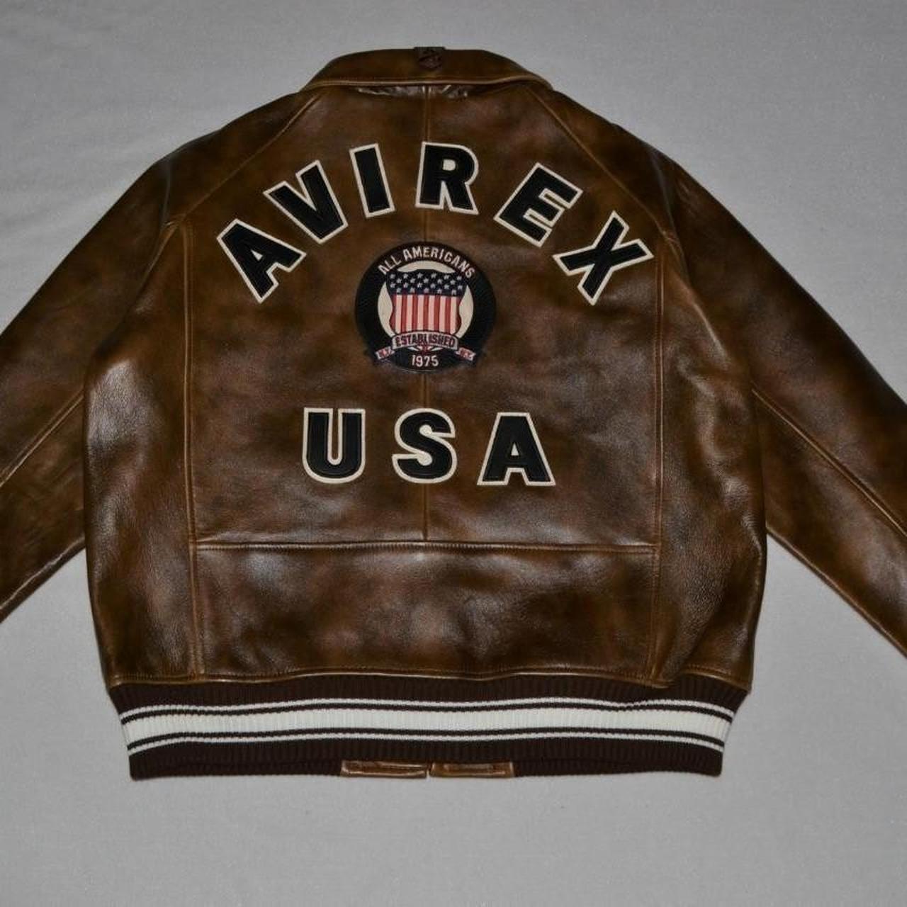 Avirex Limited Edition Ombre ICON Jacket Vintage Brown - Depop