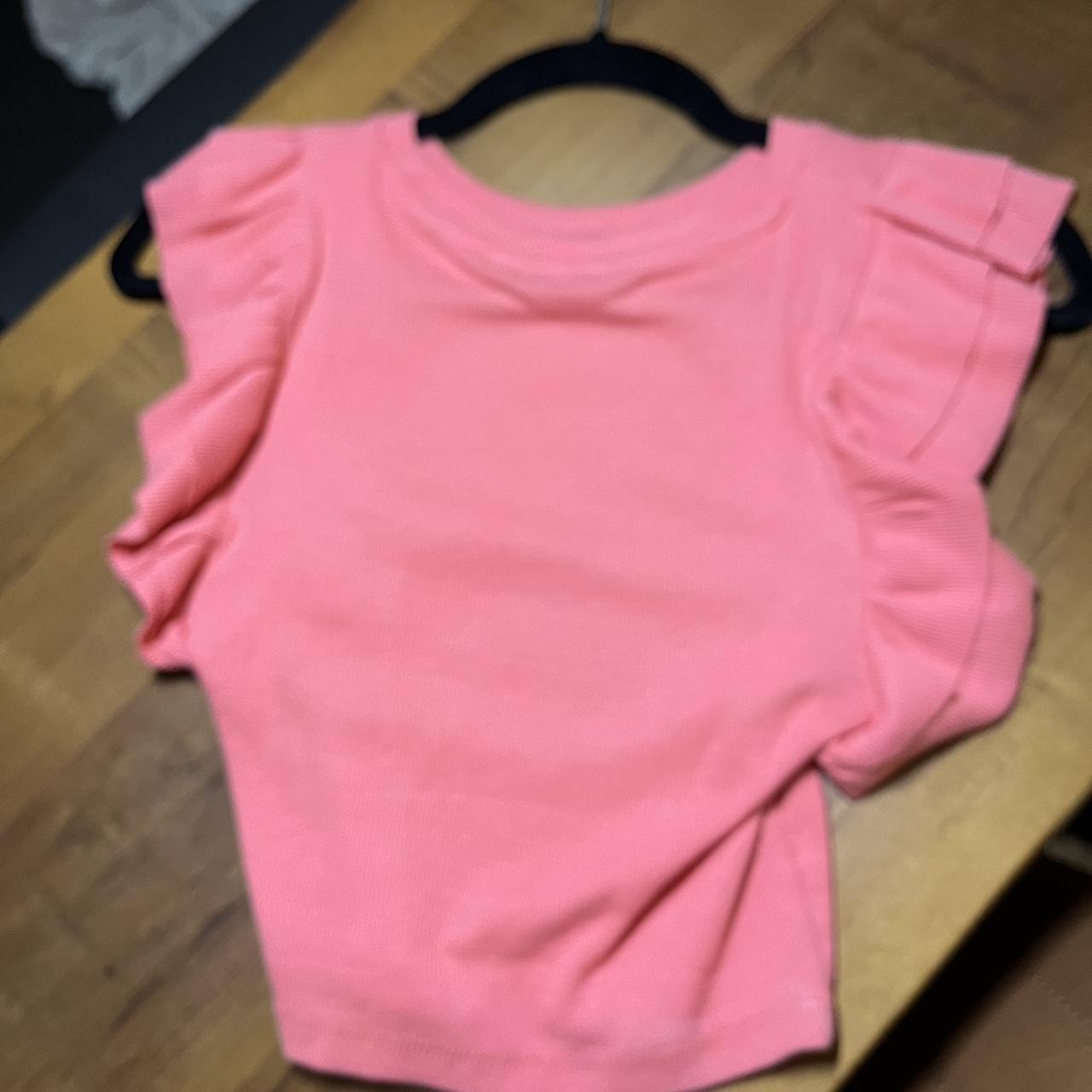 Zara ruffle top pink - Depop