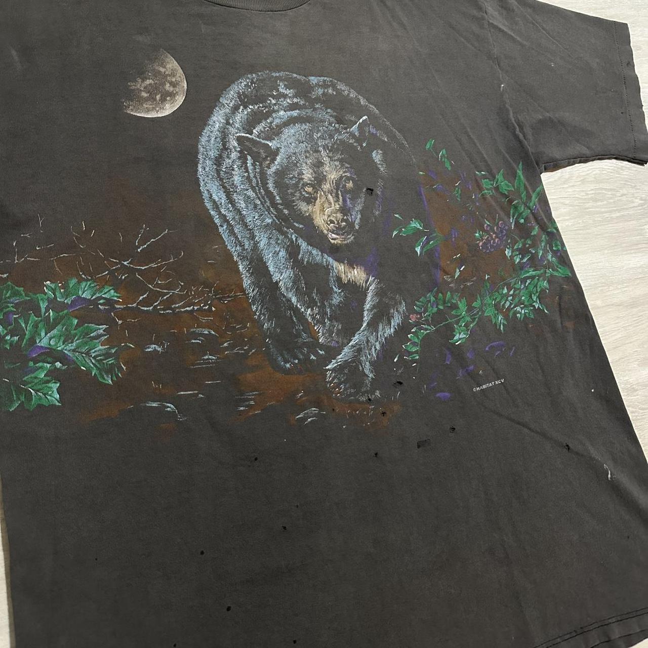 Vintage 90s nature Bear All over print made in USA... | Depop