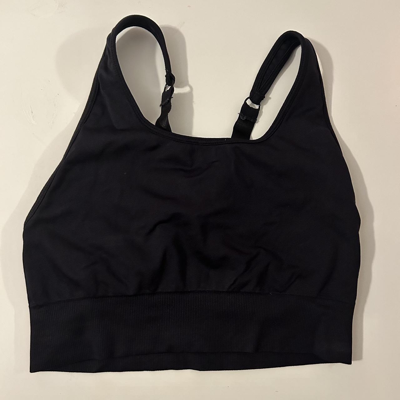 Fabletics Black Sports Bra size small - Depop