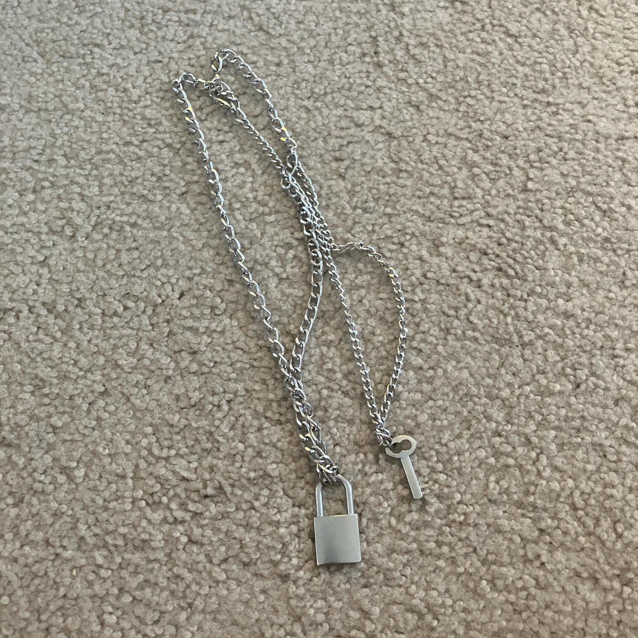 key and lock chain for skirts/shorts/pants #chain... - Depop