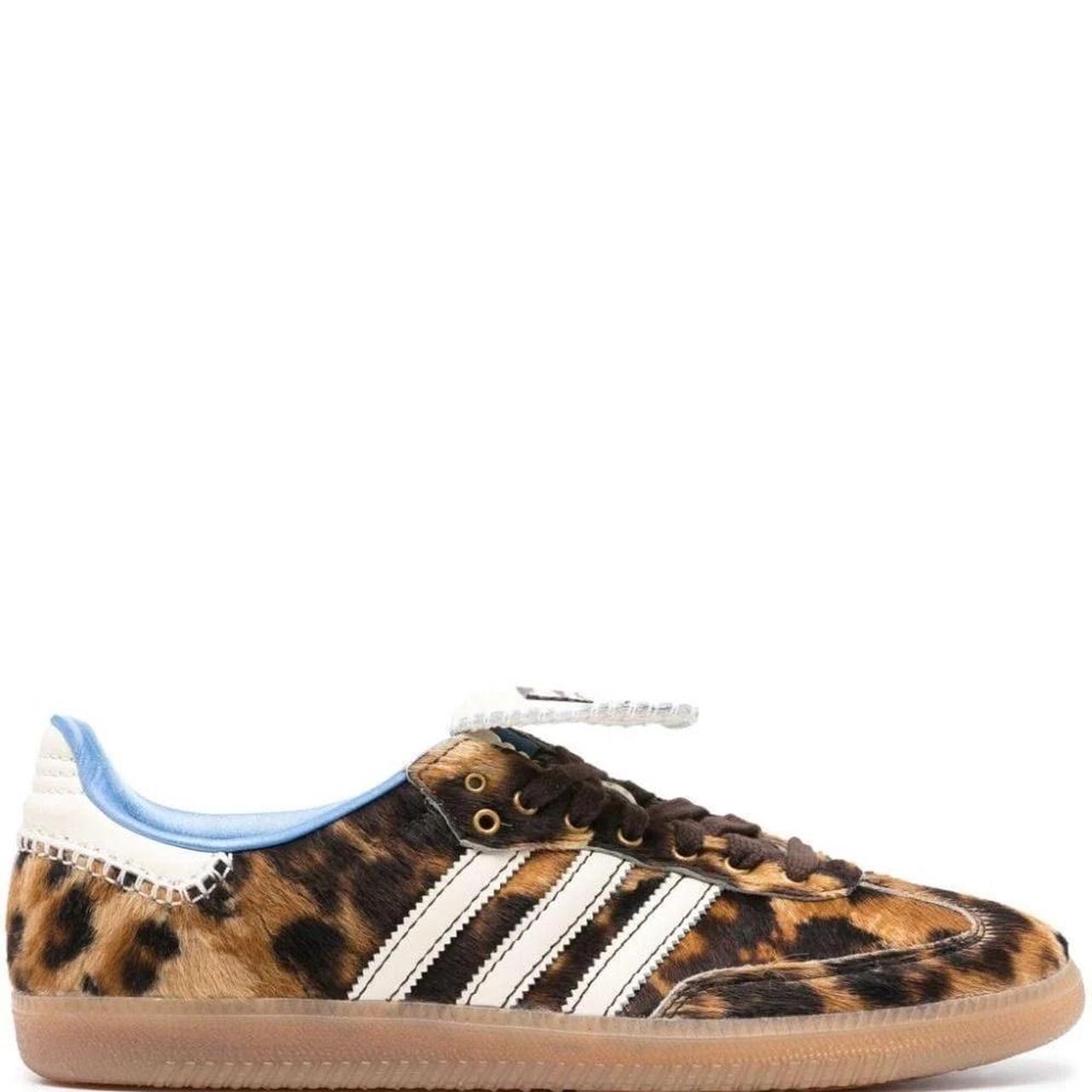 Leopard print Adidas Samba trainers in brown and tan... | Depop