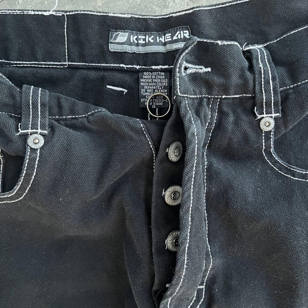 Vintage 90s Rave KikWear SUPER WIDE LEG Jeans 32W x... - Depop