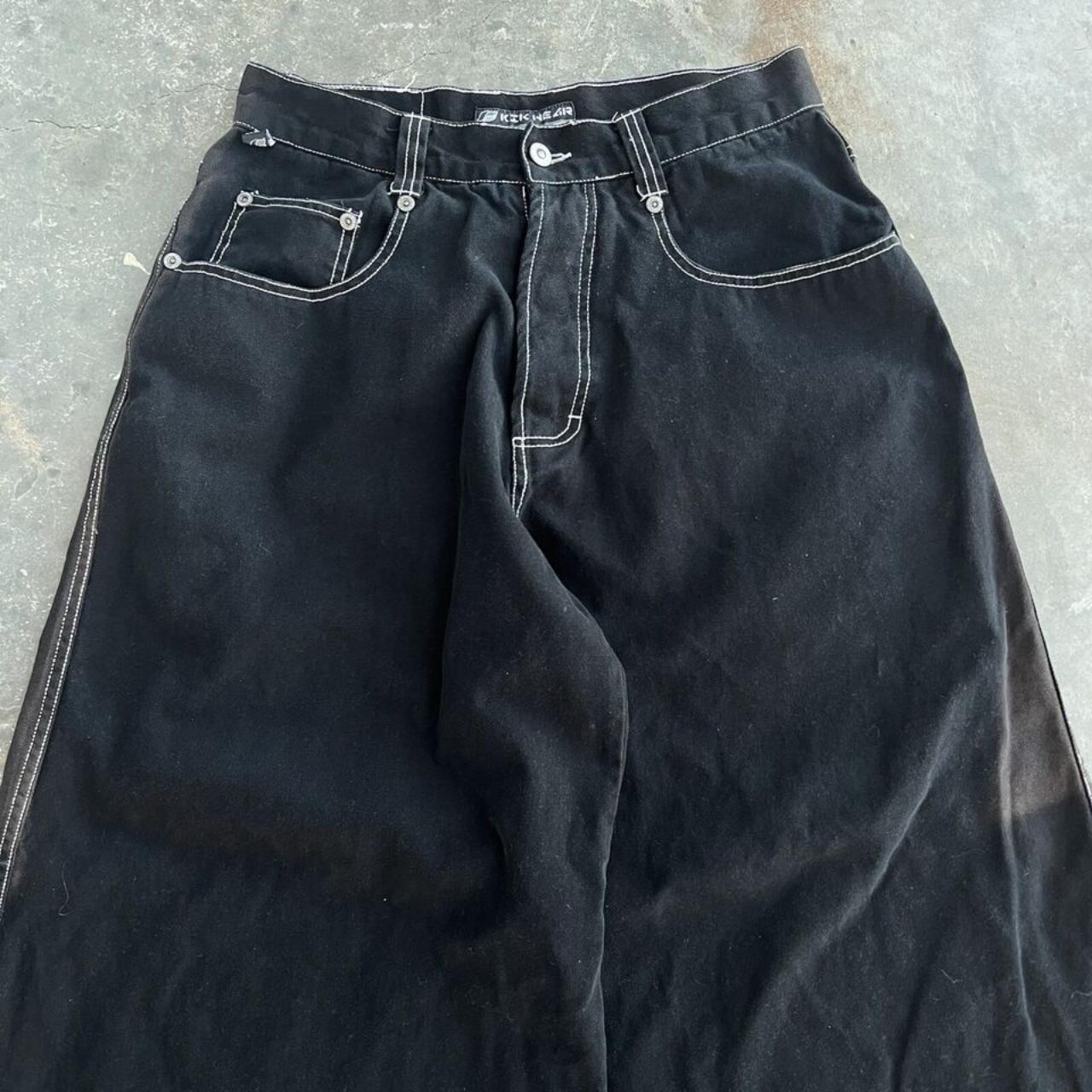 Vintage 90s Rave KikWear SUPER WIDE LEG Jeans 32W x... - Depop