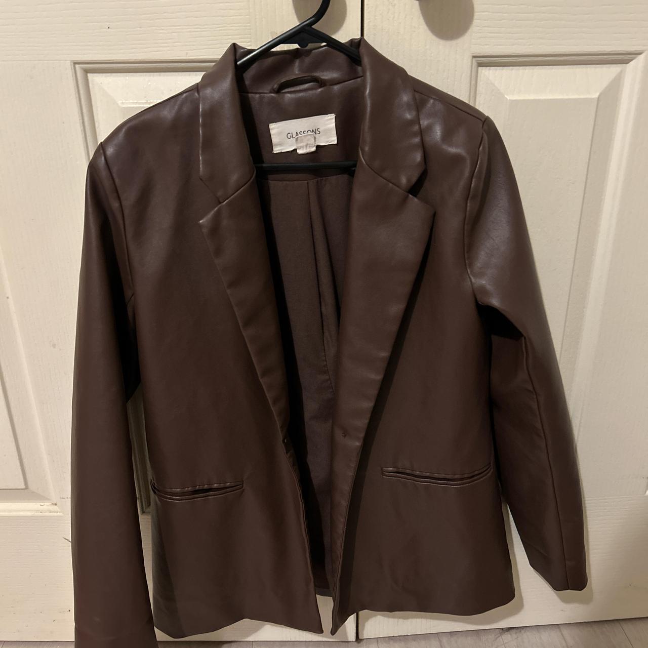 Glassons Faux Leather Blazer, Size S - Depop