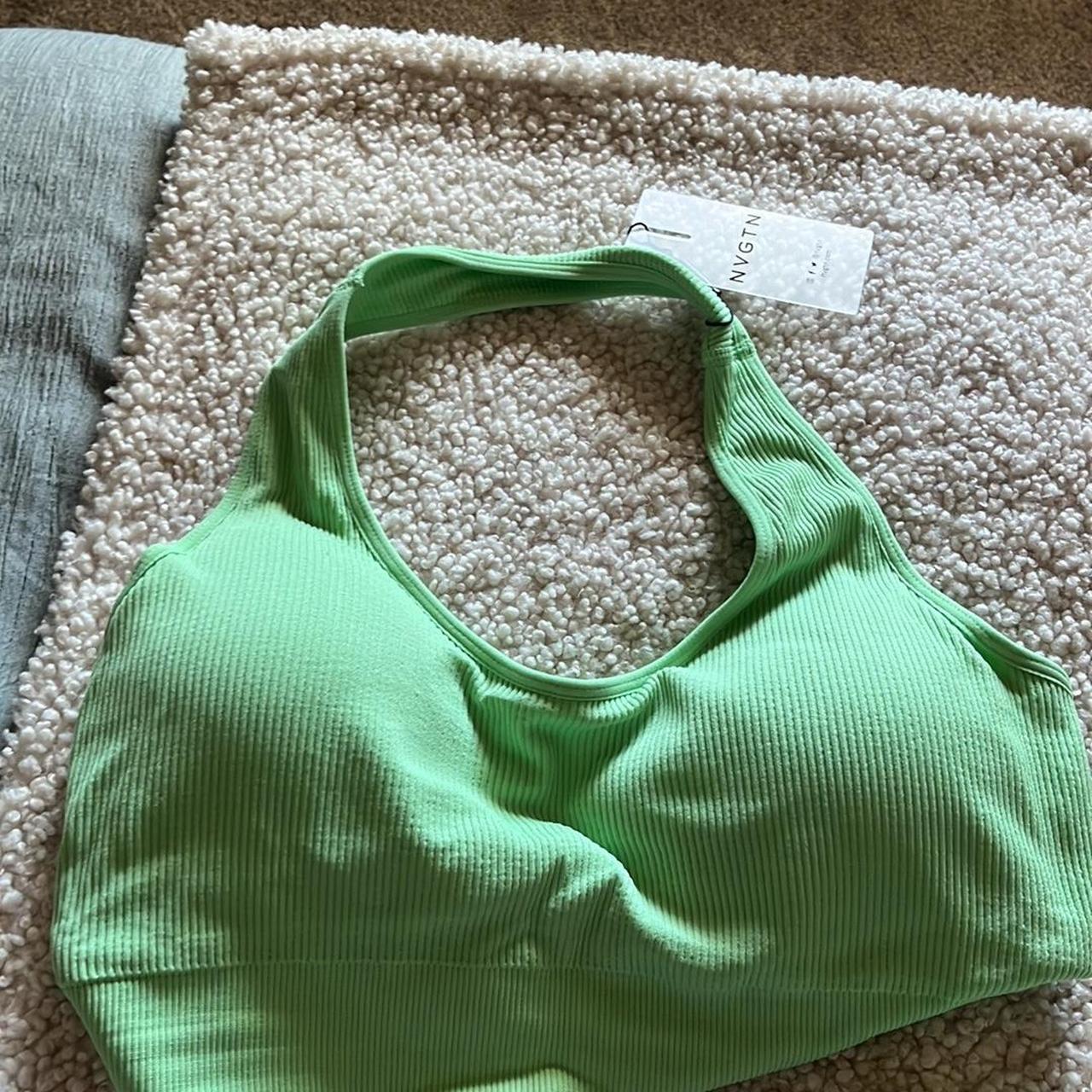 Nvgtn pistachio green workout set (top is a large... - Depop