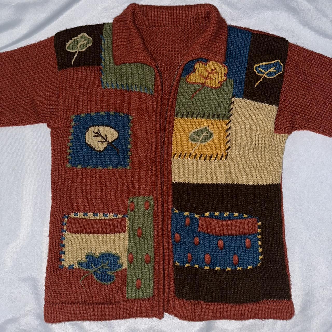 One of a kind vintage homemade sweater. Fall sweater... - Depop