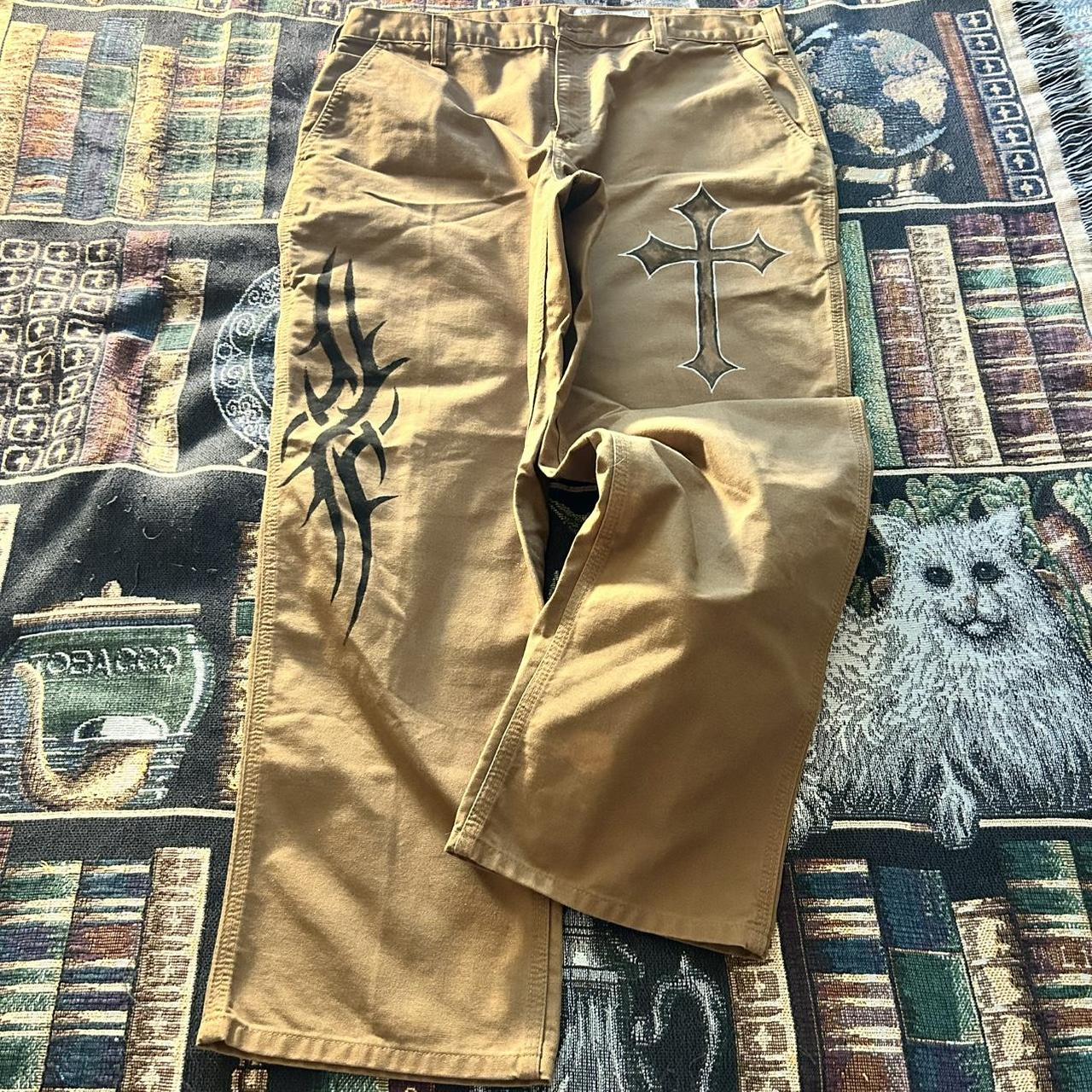 -sick fabric painted -cold wash and gentle care... | Depop