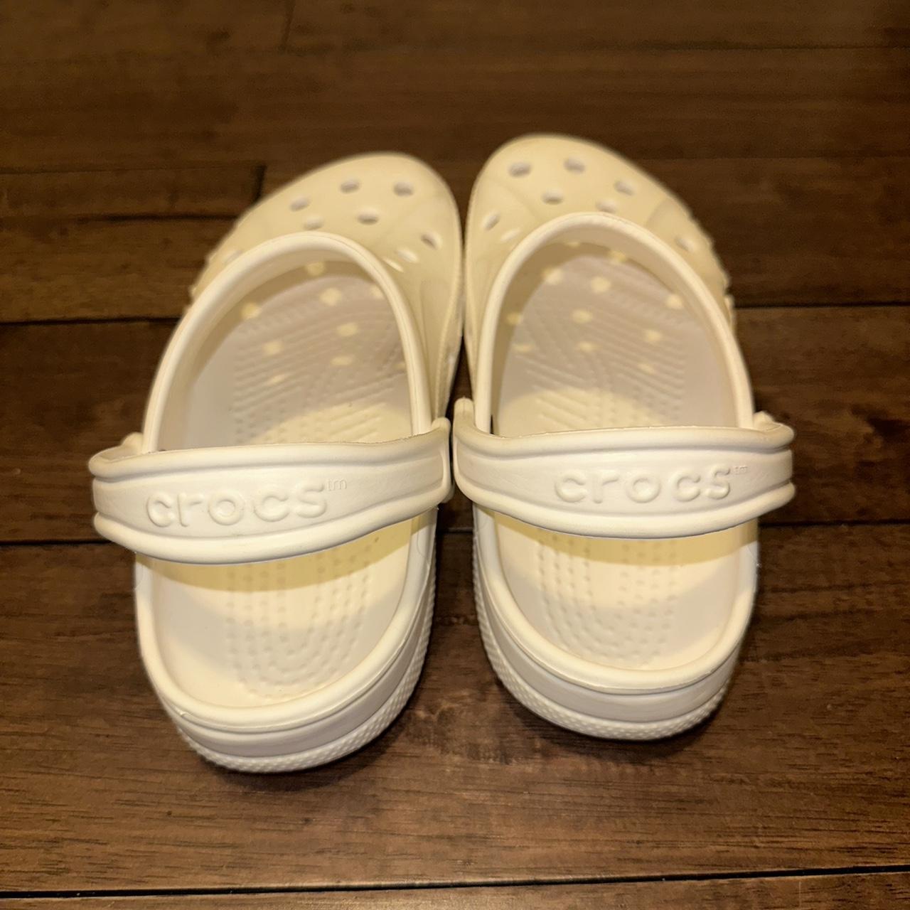 White Crocs, worn once - Depop