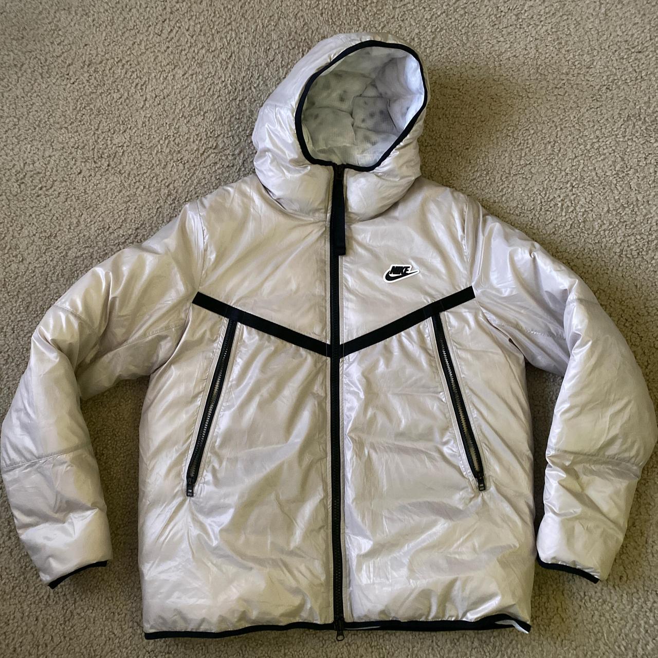 Nike Cream White Puffer Jacket with insulation and... - Depop