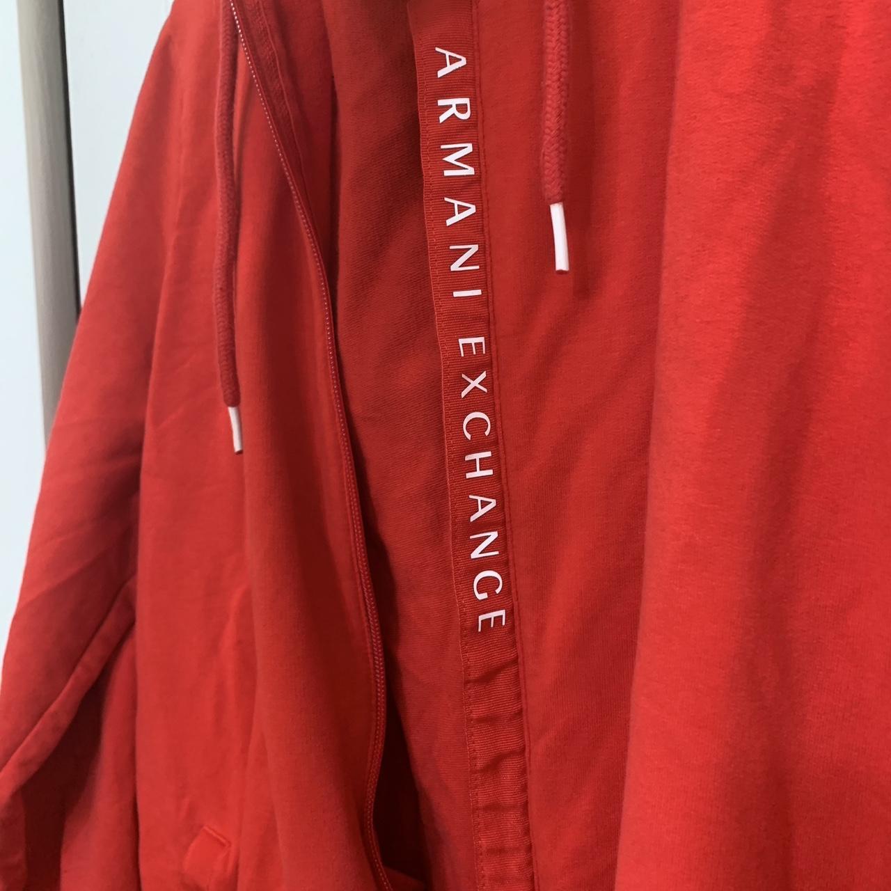 Armani exchange red zip up - Depop