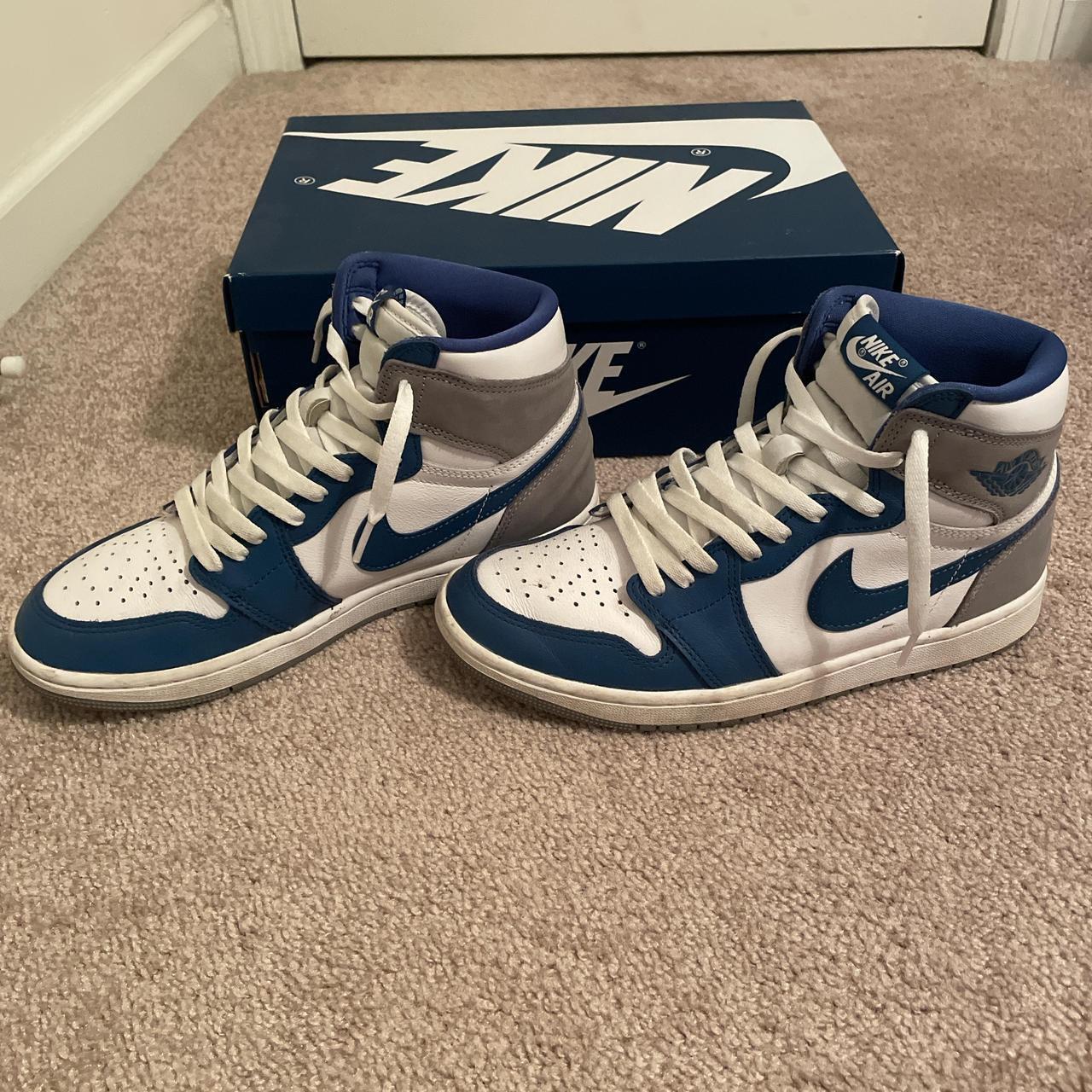 Jordan 1 Retro High OG True Blue size: 9,... - Depop