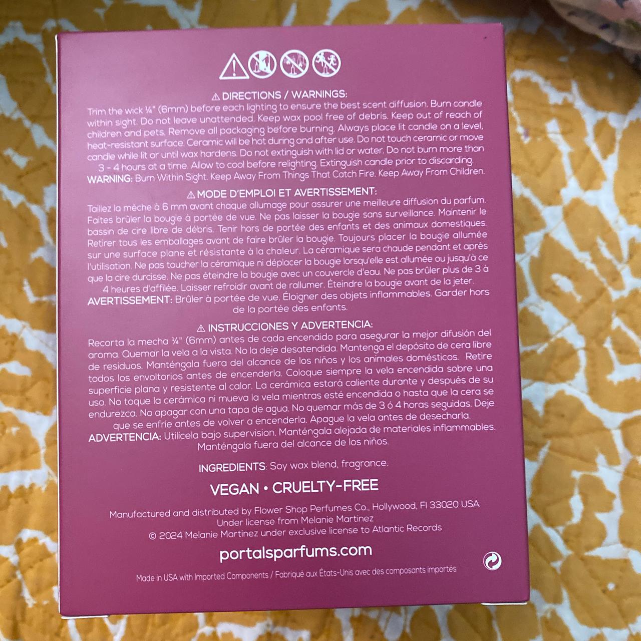MELANIE MARTINEZ PORTALS CANDLE🩷 🩵(LEECHES... - Depop