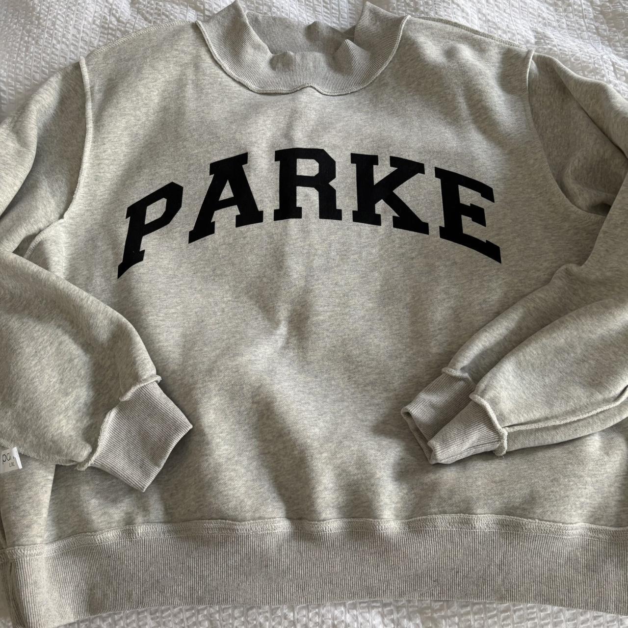 parke x set active reversible mockneck sweatshirt in... | Depop
