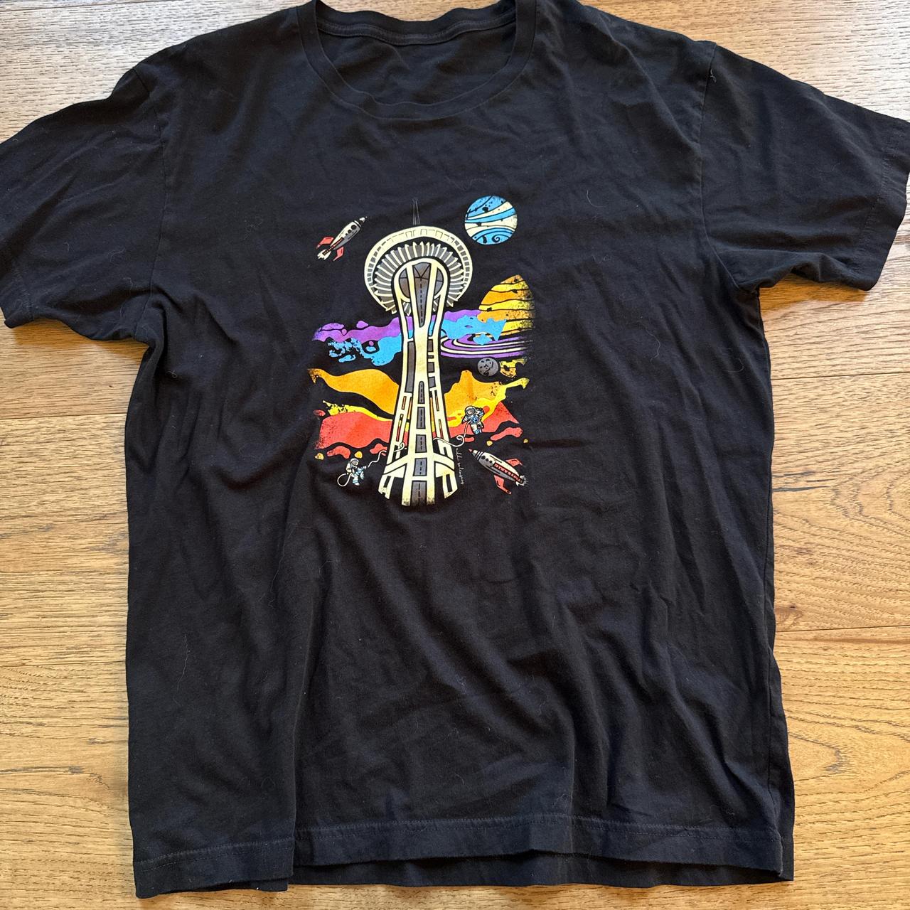Official Store - Black Seattle Space Needle tee... | Depop