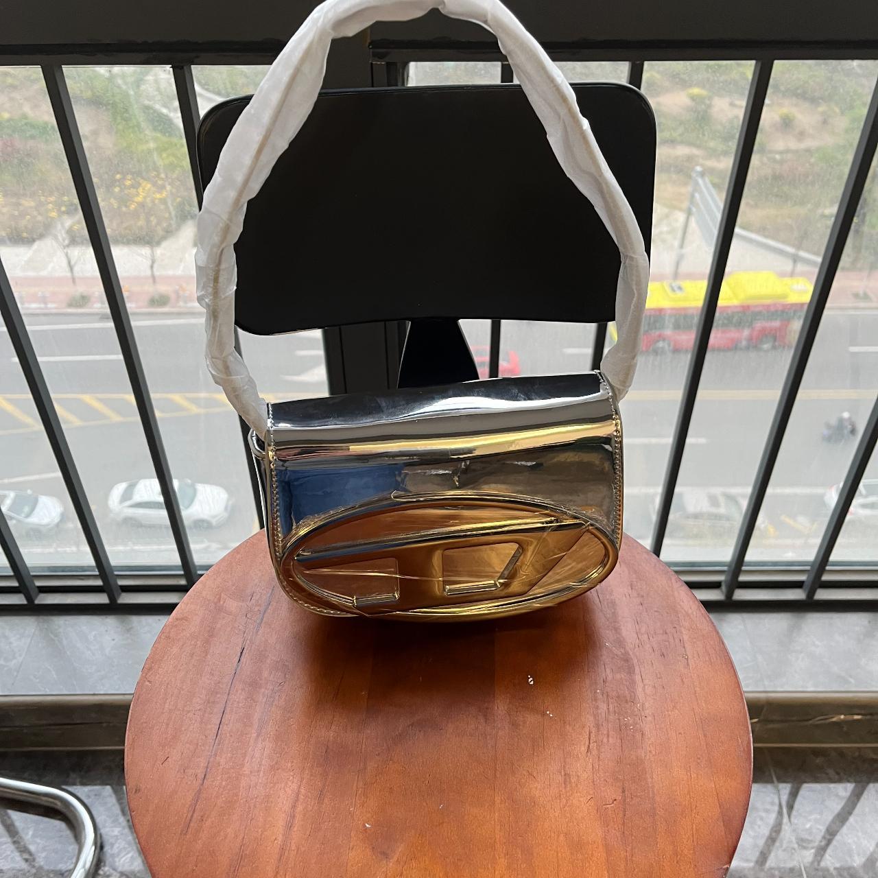 Diesel Bag - 1DR Leather in a metallic finish Top... - Depop