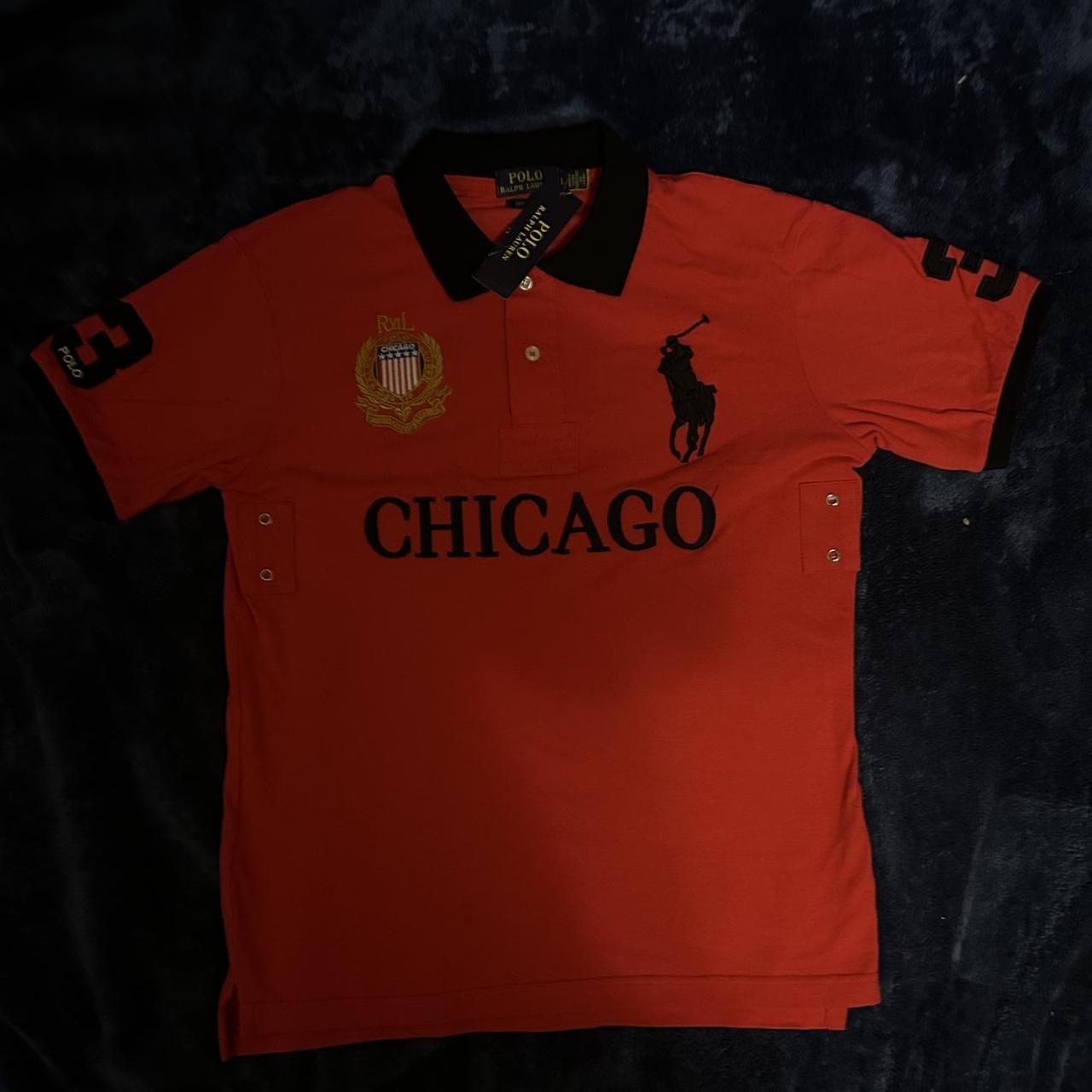 ralph lauren red chicago polo chief keef... - Depop