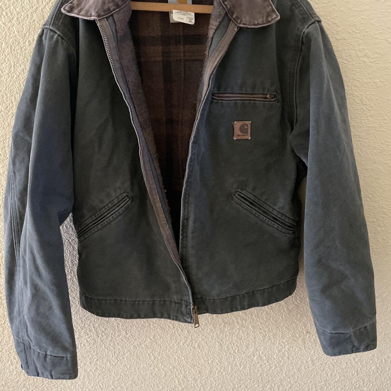 Carhartt vintage Detroit jacket J97 MOS Blanket... - Depop