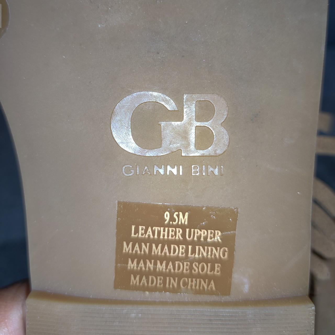 Gianni Bini Brown Leather Fringe Platform Sandal... - Depop