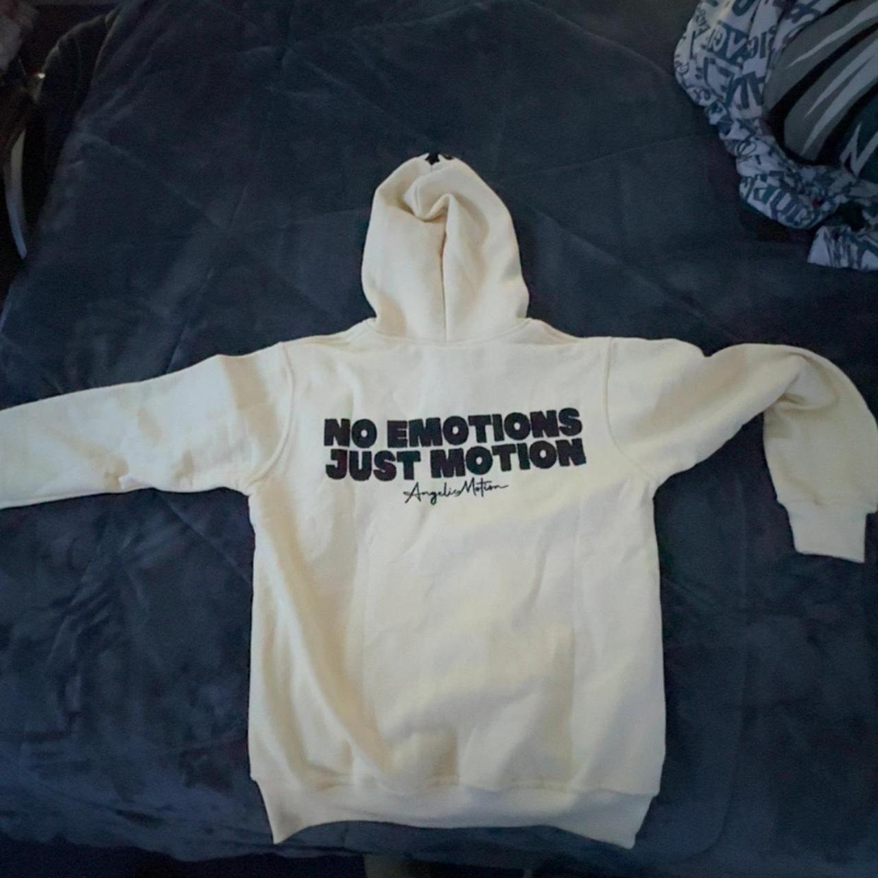 Men’s small Cream Angelic motion zip up hoodie.... - Depop