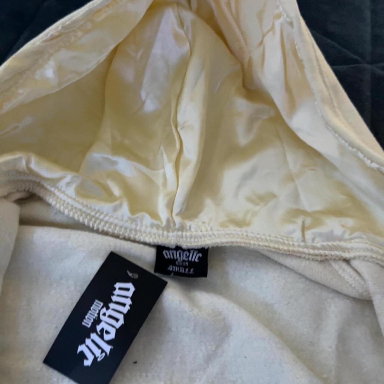 Men’s small Cream Angelic motion zip up hoodie.... - Depop