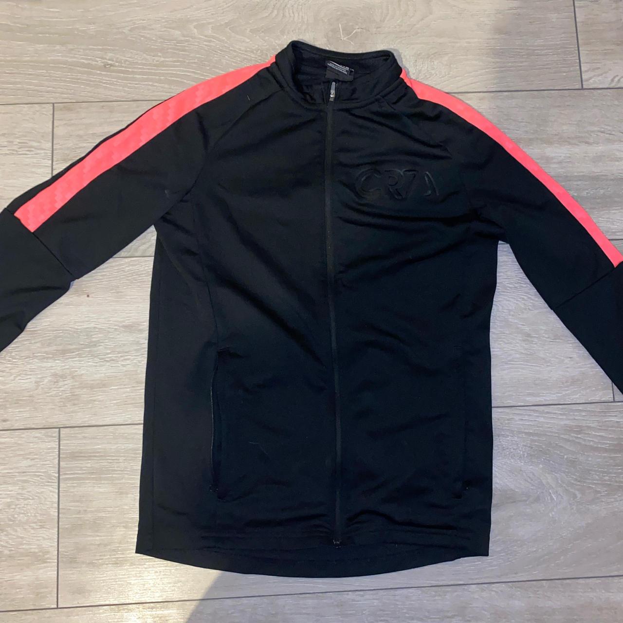 nike cr7 black and pink tracksuit top for kids... - Depop