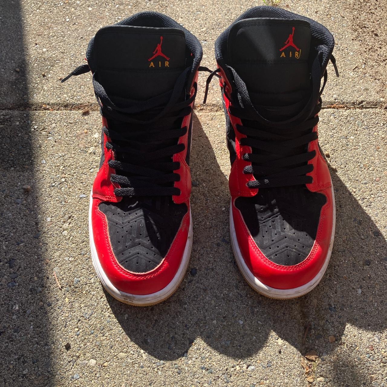 Watermelon Jordan 1’s with Green Shoestrings and Box - Depop