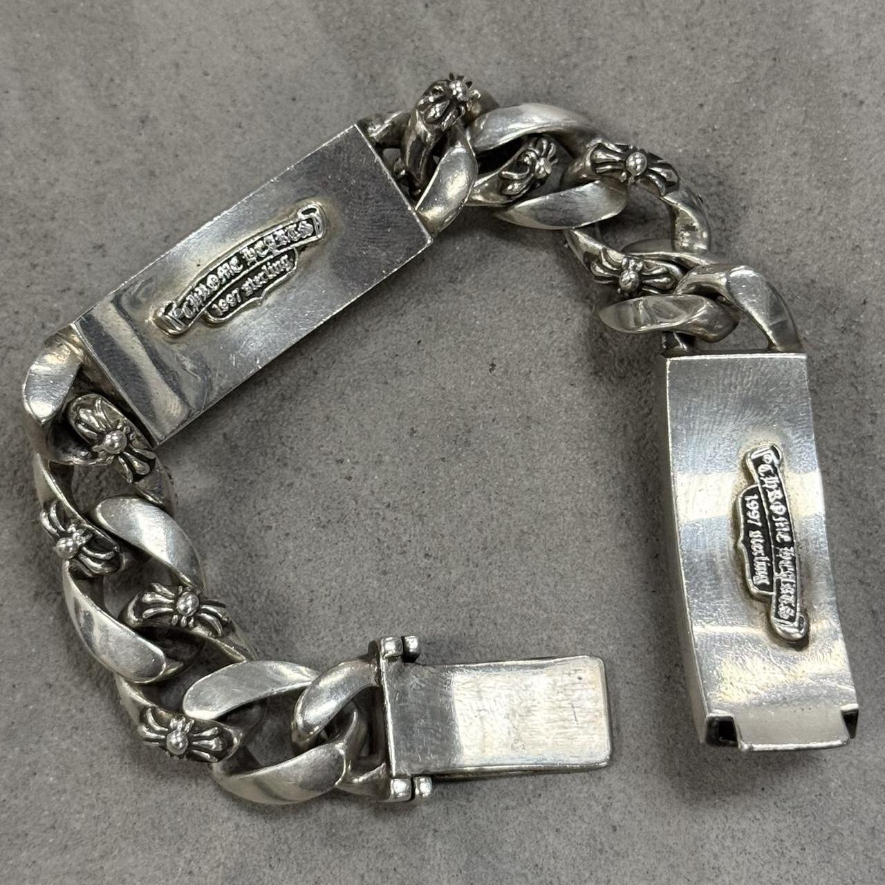 Vintage Chrome Hearts Double ID Bracelet | Depop Vintage Chrome Hearts Double ID Bracelet | Depop