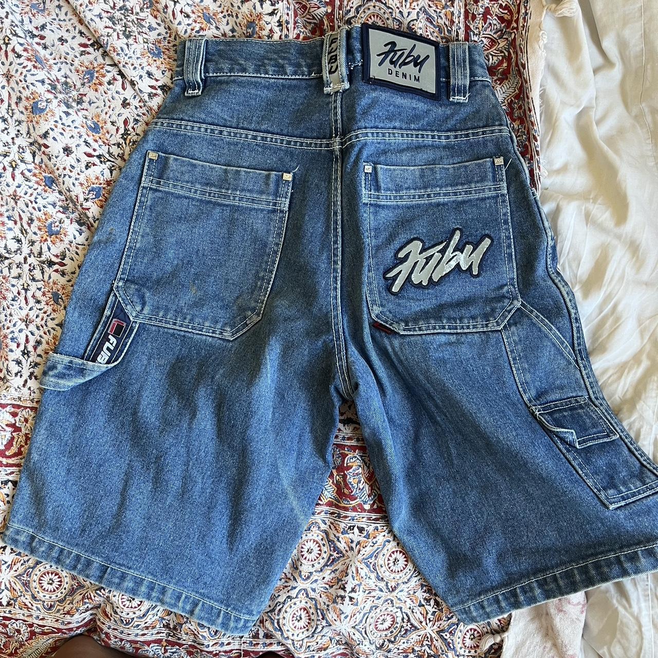 Fubu shorts Reflective logo on back All details... - Depop