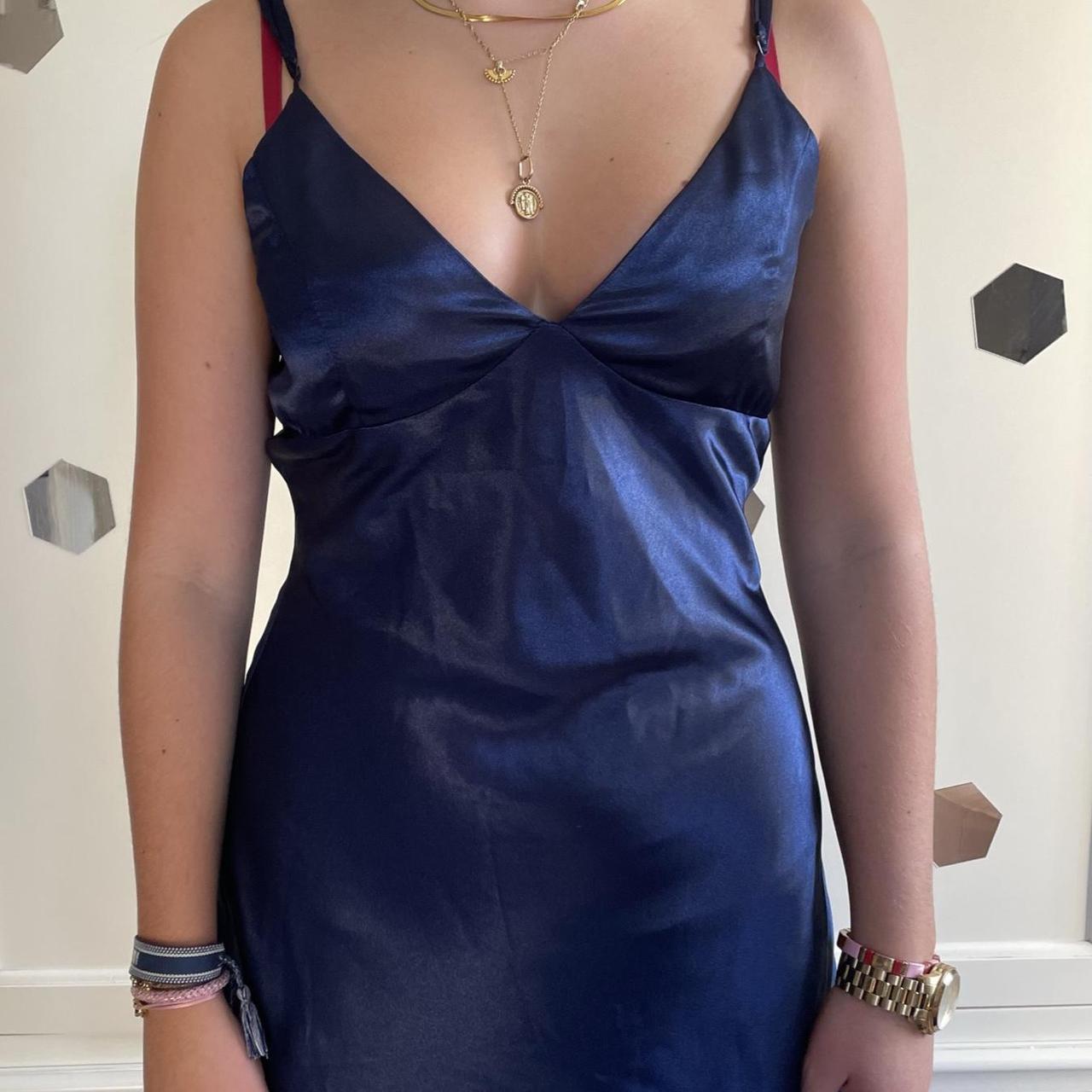 Minka Dink London Silk Navy Blue Dress. So pretty... | Depop