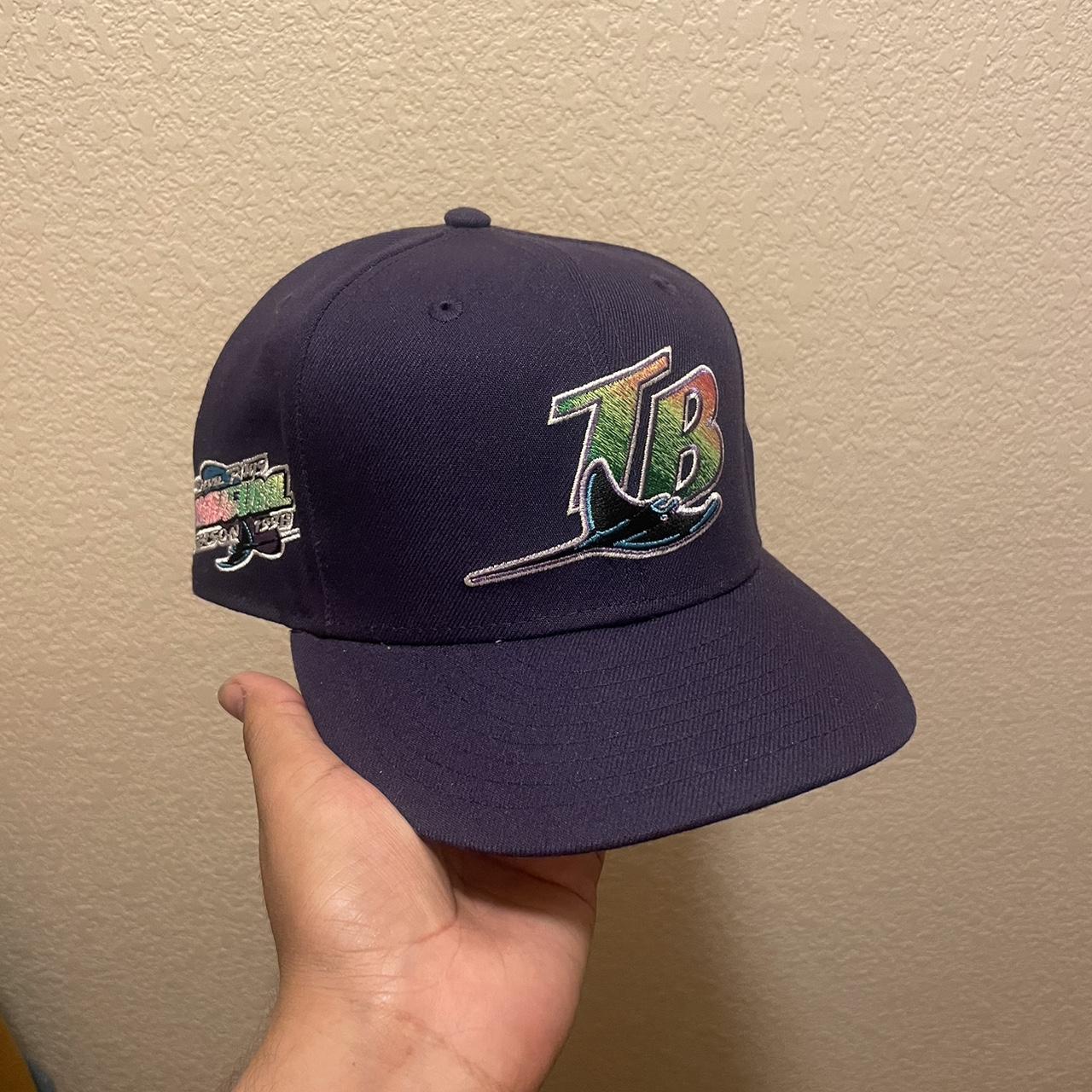 Tampa Bay Rays Fitted hat Size 7 3/8 Purchased from... - Depop