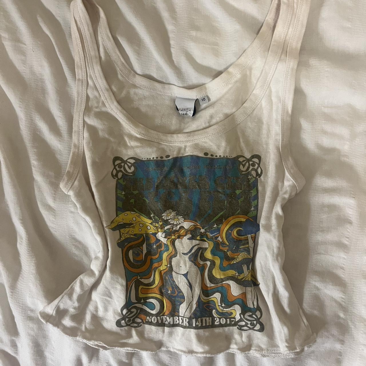 sown to fit a size 6, cute tank top from ghanda worn... | Depop