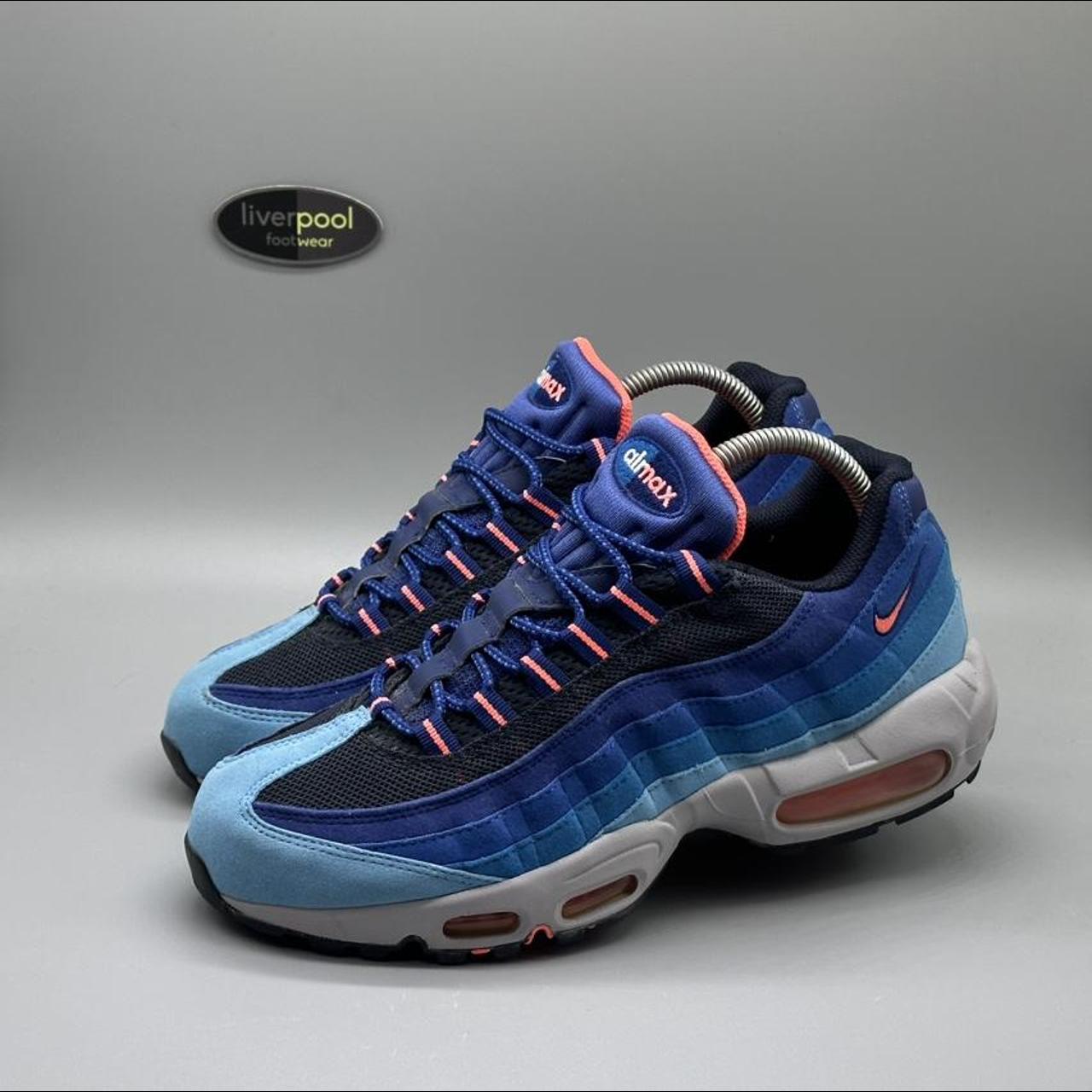 Nike Air Max 95 - University Blue / Bright mango /... - Depop