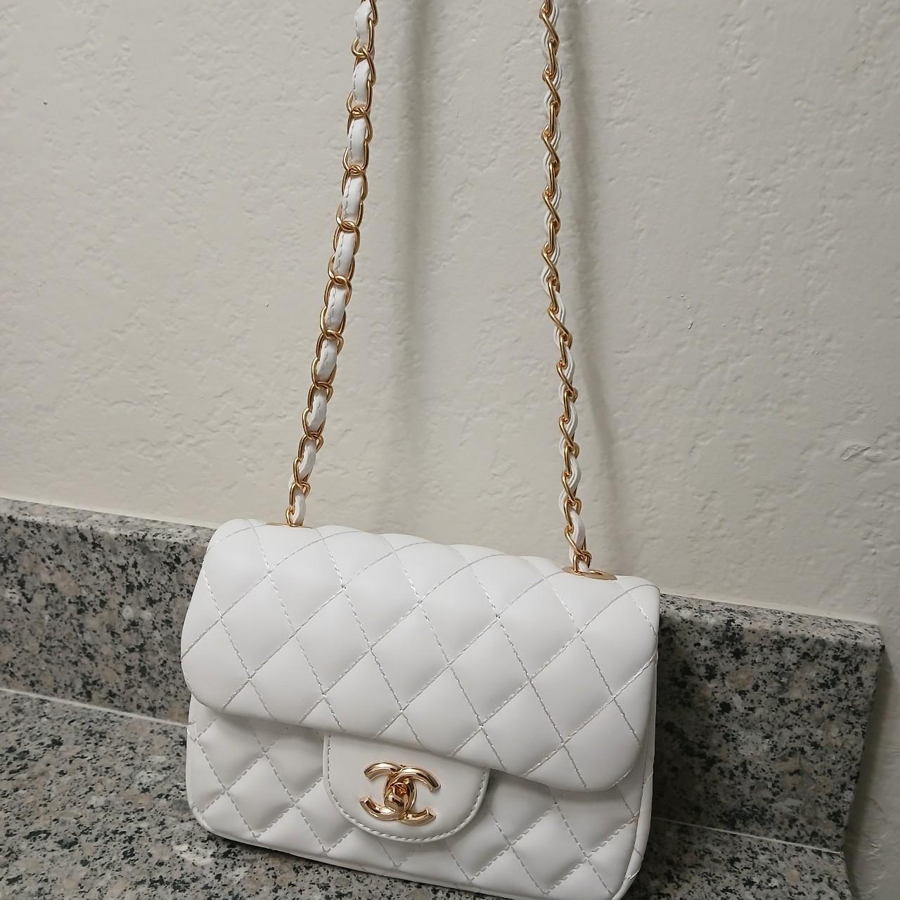 CC white mini crossbody. Very cute. Custom made... - Depop