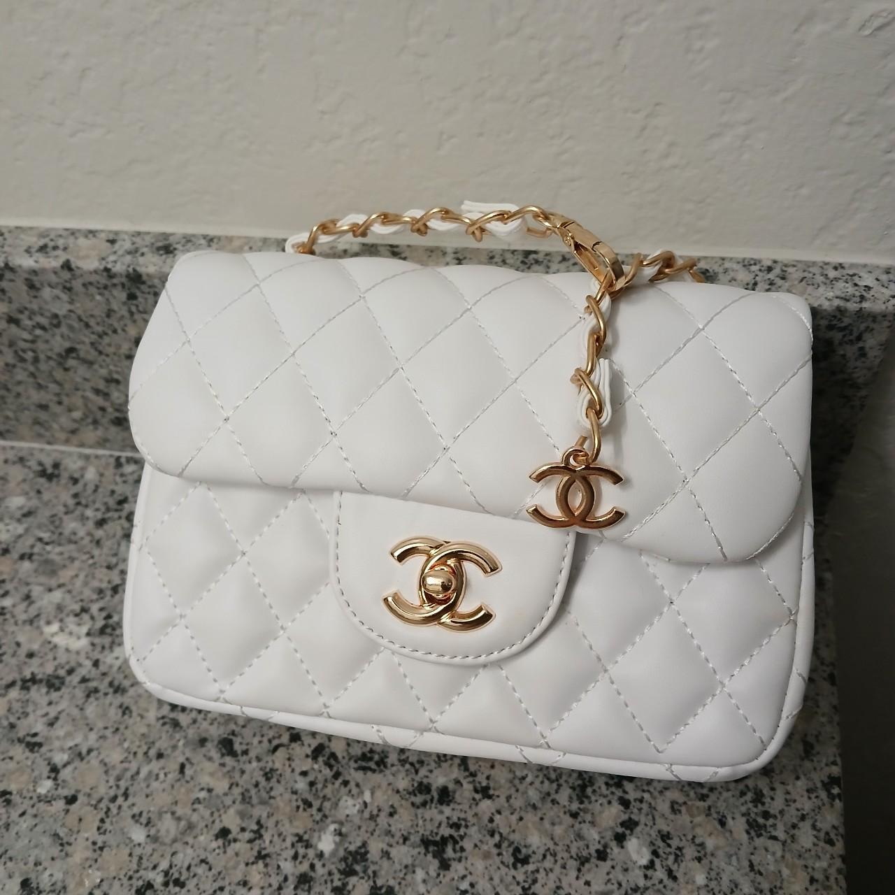 CC white mini crossbody. Very cute. Custom made... - Depop