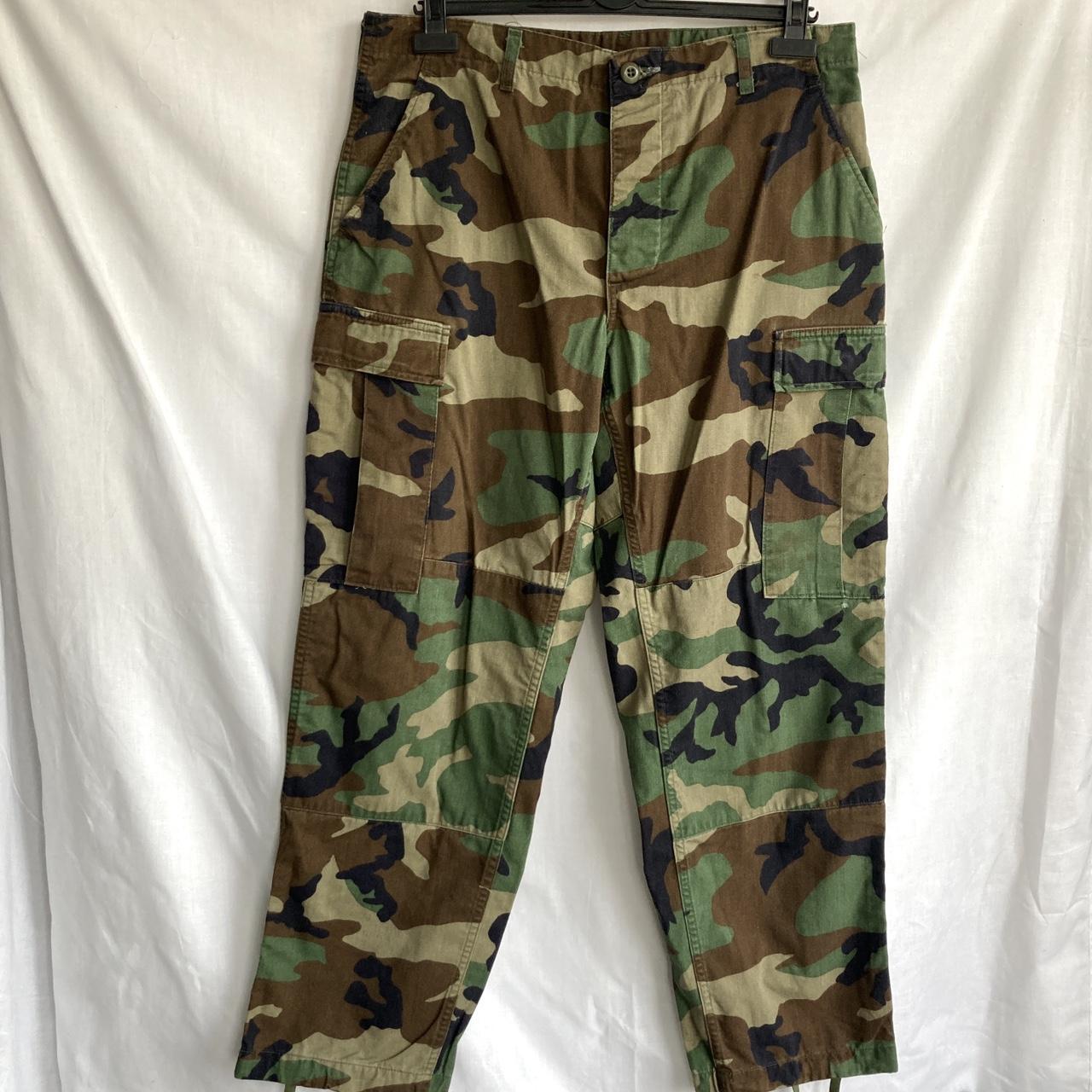 Army camouflage pattern cargo trousers. Real army... - Depop