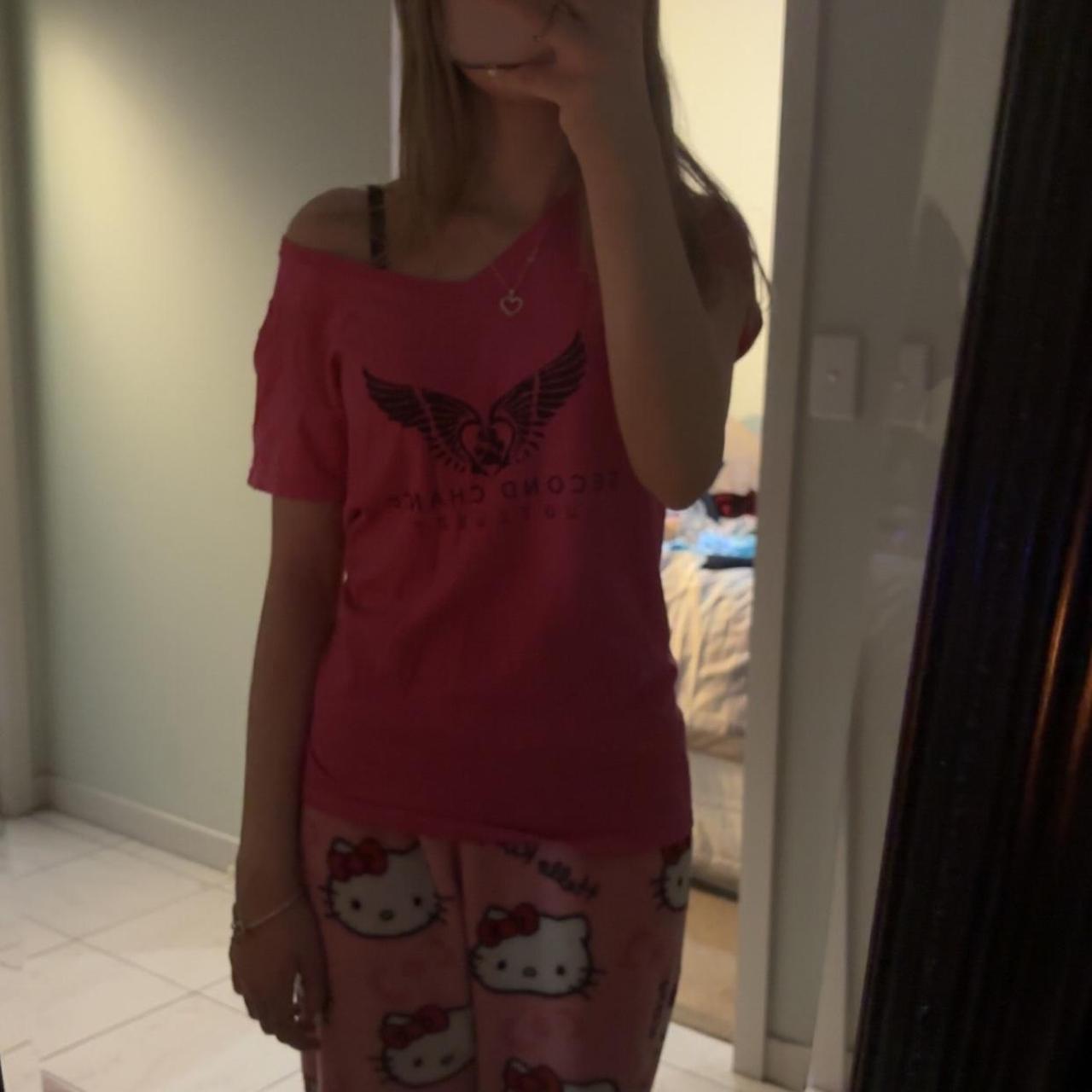 cute y2k pink shirt i got in america in good... - Depop