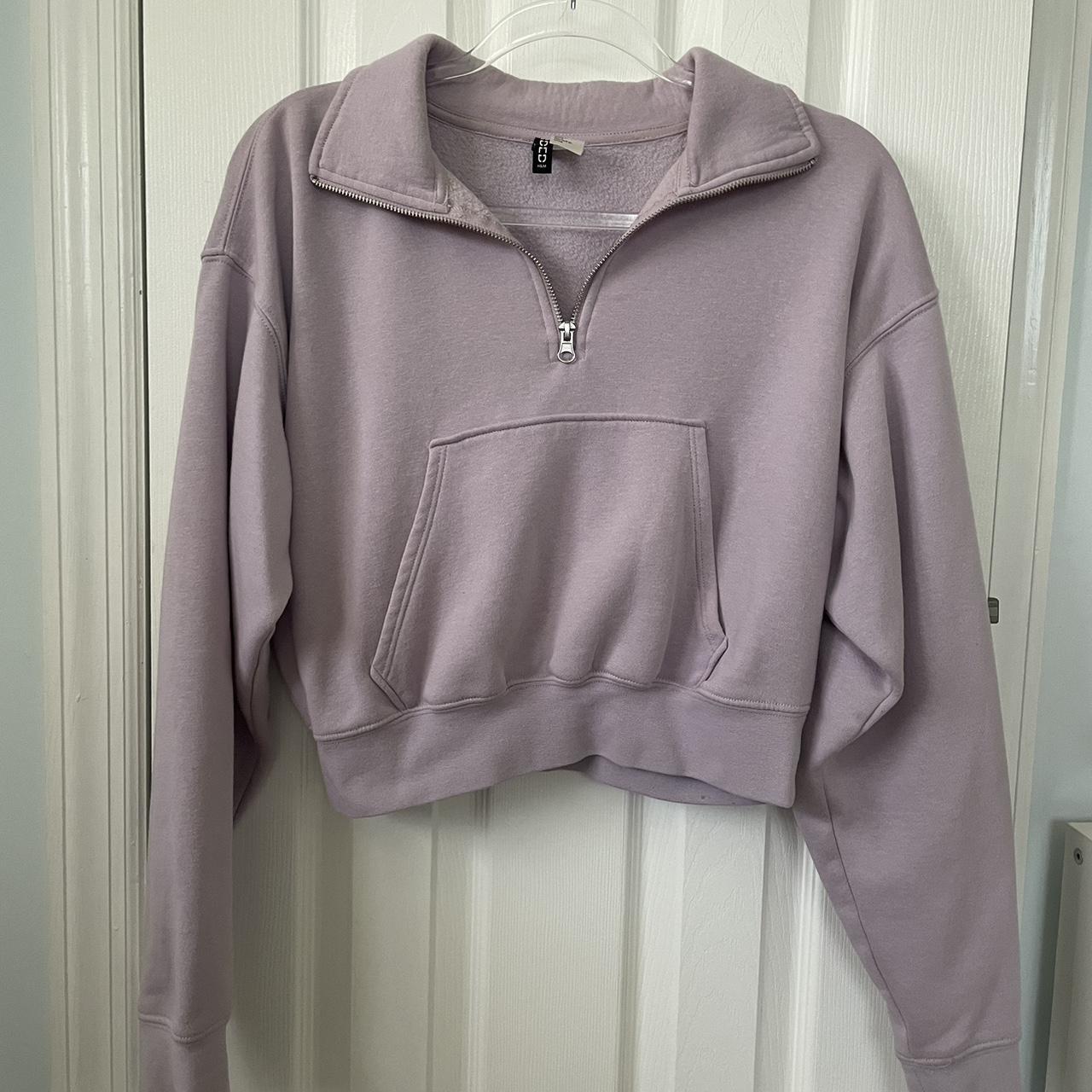 Quarter Zip Purple H&M Divided Collection Slightly... - Depop