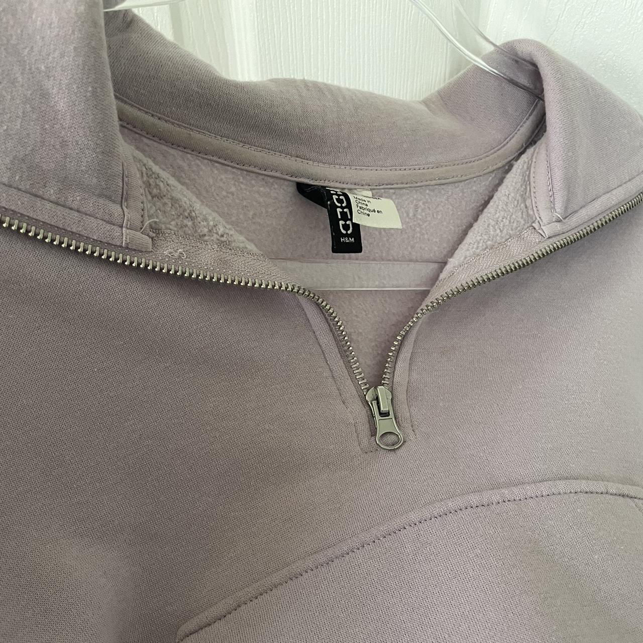 Quarter Zip Purple H&M Divided Collection Slightly... - Depop