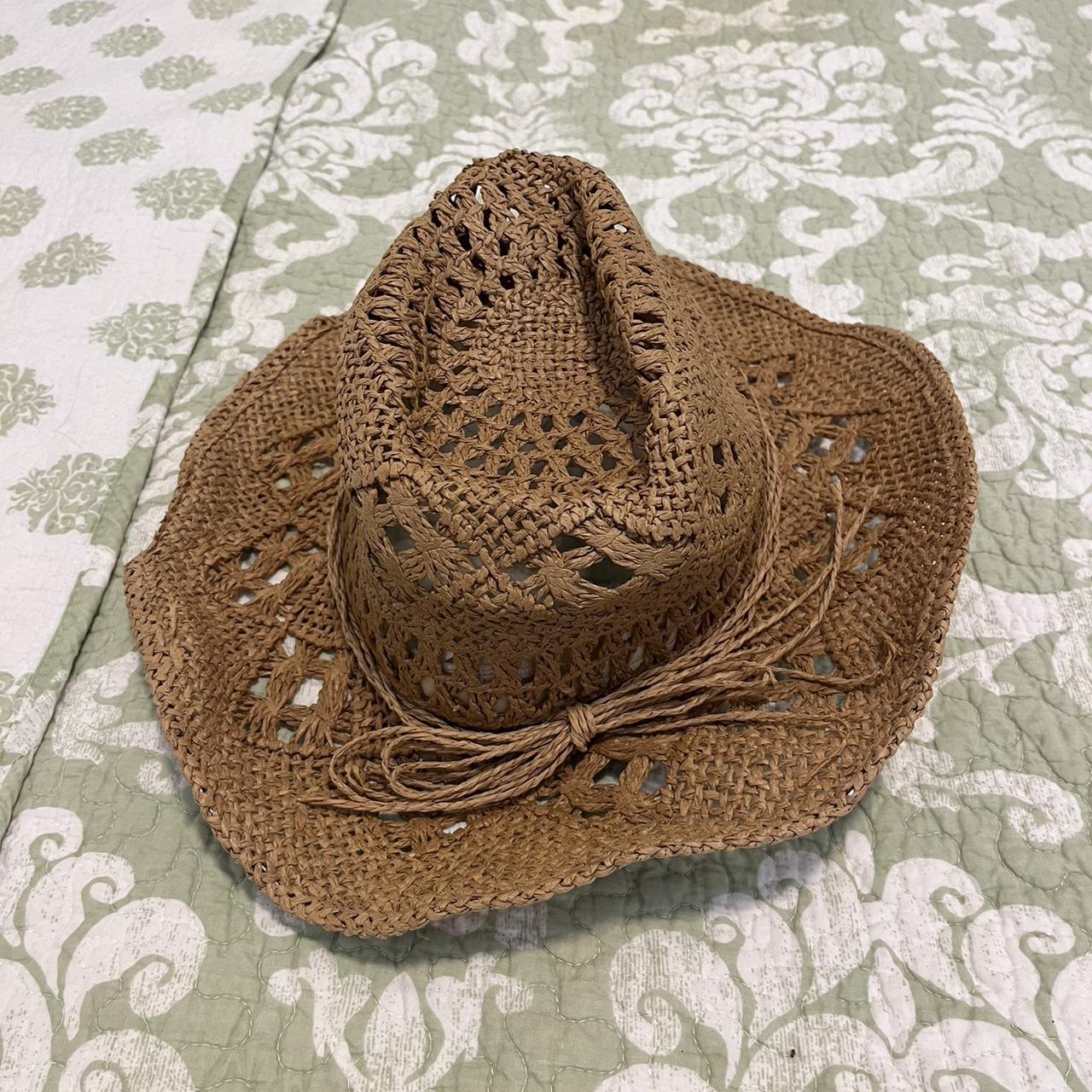 sun wicker cowboy hat - Depop